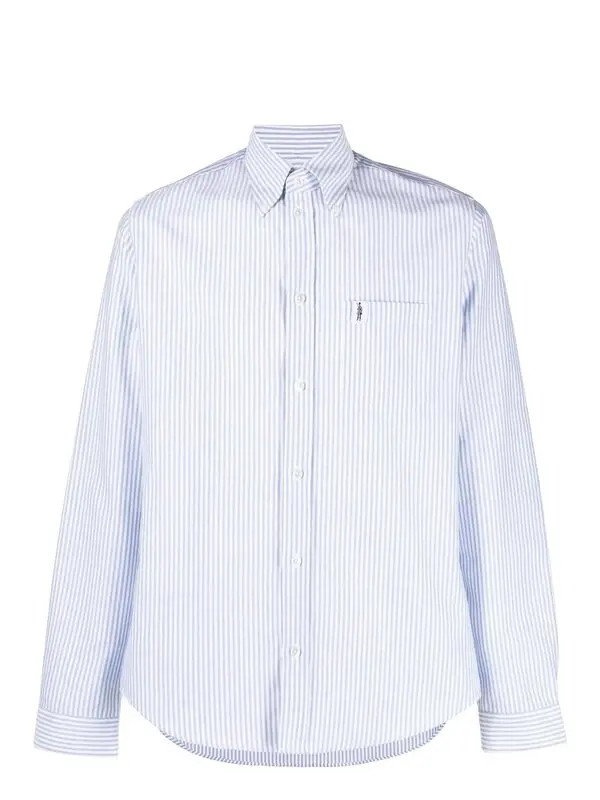 Mackintosh Bloomsbury Striped Shirt - Blue