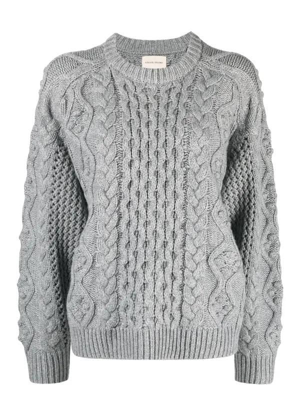 Loulou De Saison Chunky Knit Jumper - Grey