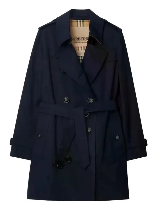 Burberry Kensington Heritage Trench Coat - Blue