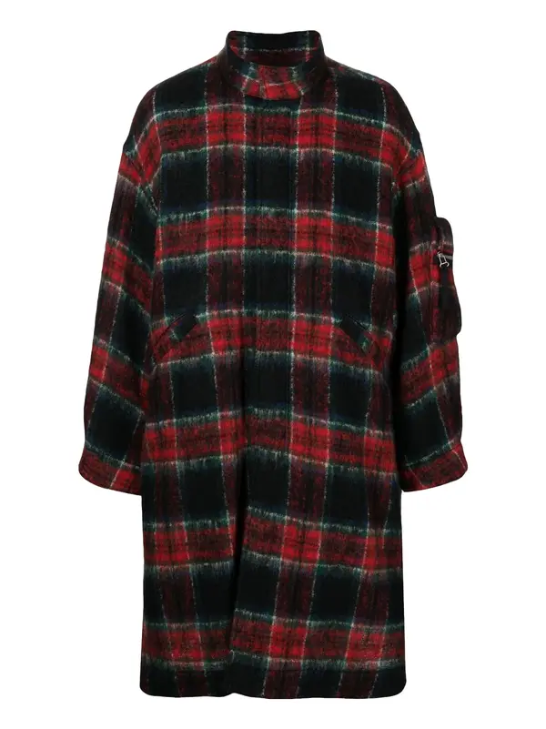 UNDERCOVERISM Check-pattern Midi Coat - Multicolour