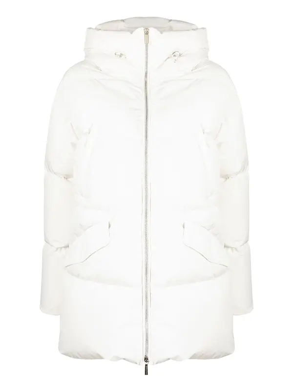 MOORER Quilted Padded Coat - White