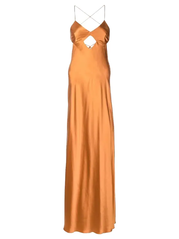 Michelle Mason Cut-out Gown - Orange
