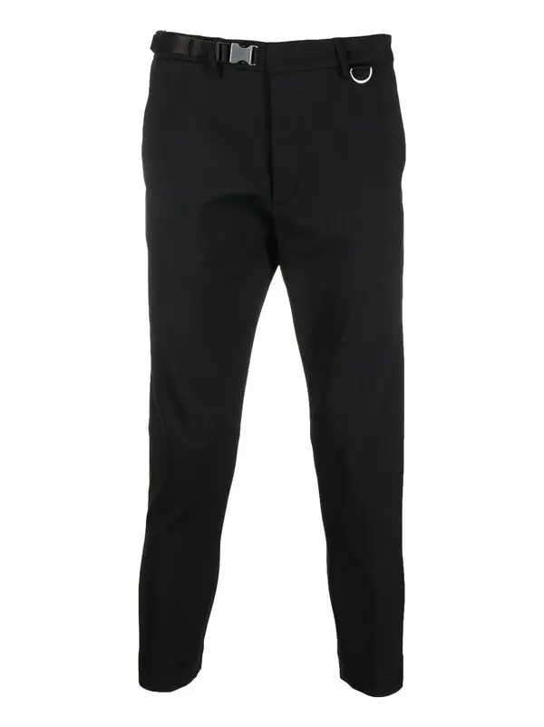 LOW BRAND Tapered Cropped Trousers - Black
