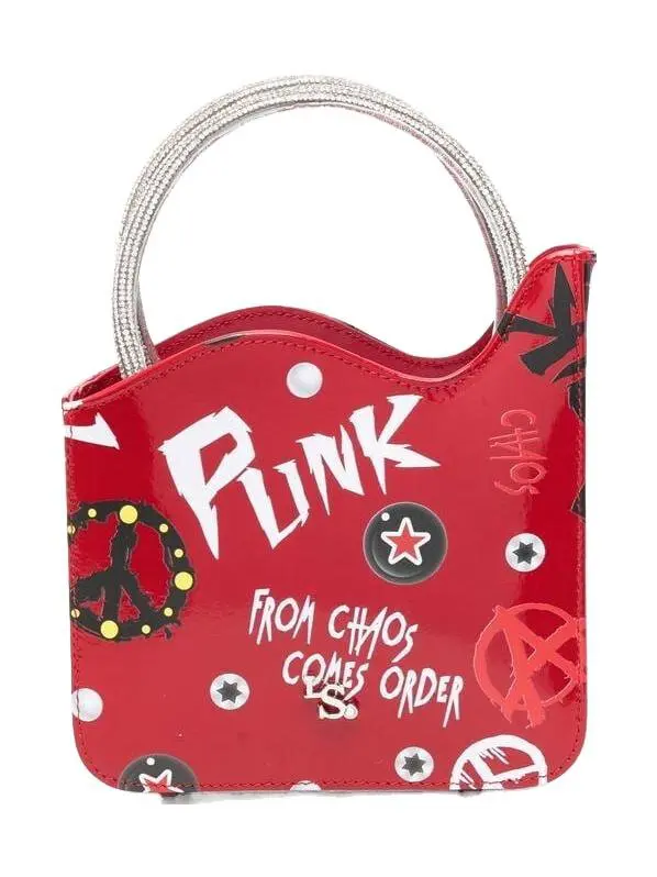 LE SILLA Ivy Punk-print Mini Bag - Red