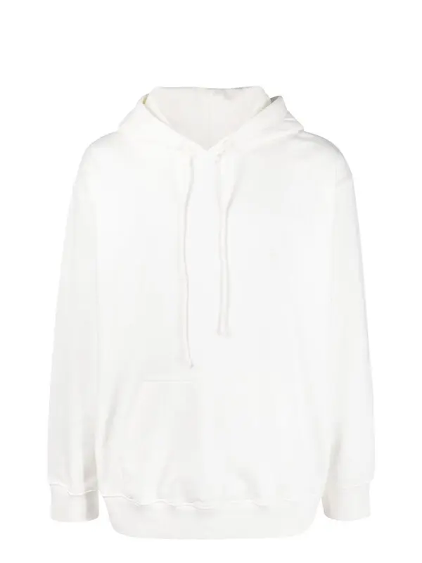 MAISON MARGIELA Graphic-print Cotton Hoodie - White