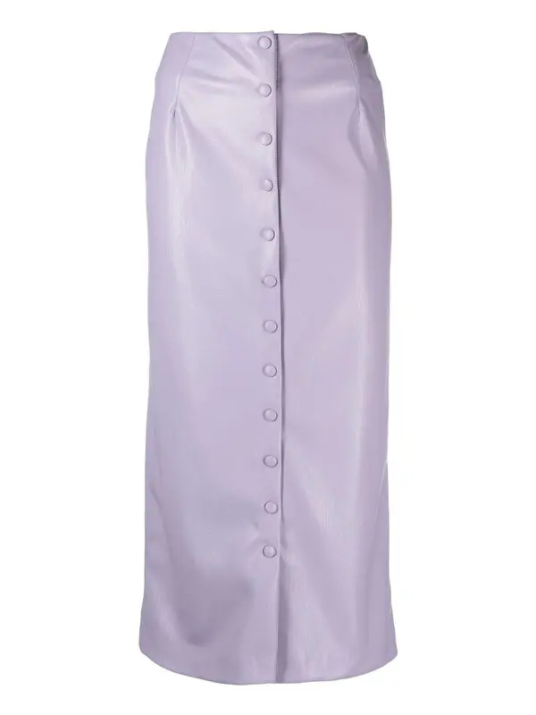 Erika Cavallini Faux-leather Pencil Skirt - Purple