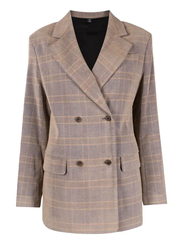 Alexander McQueen Check Print Blazer - Neutrals