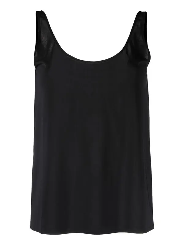 ERES Lace-trim Relaxed Tank Top - Black