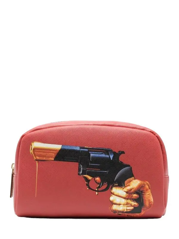 SELETTI Printed Wash Bag - Red