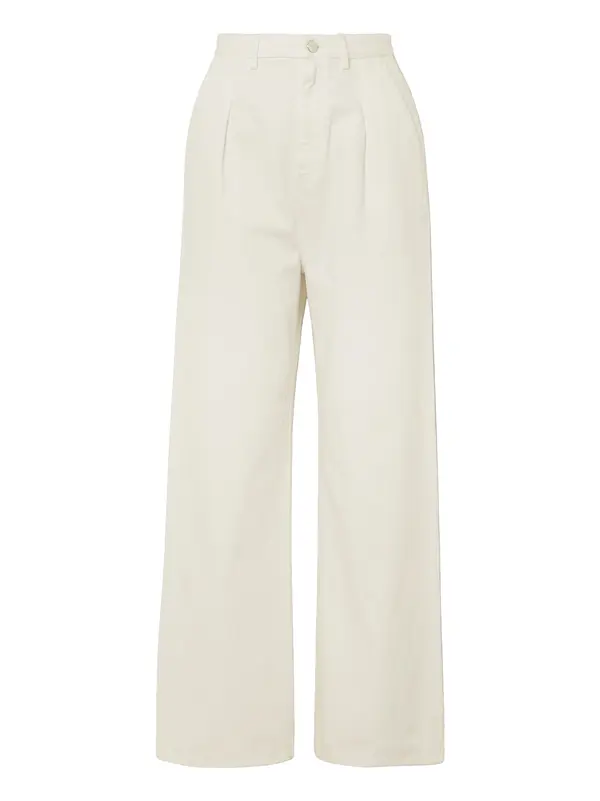 Loulou De Saison Net Sustain Attu High-rise Wide-leg Jeans - Ivory