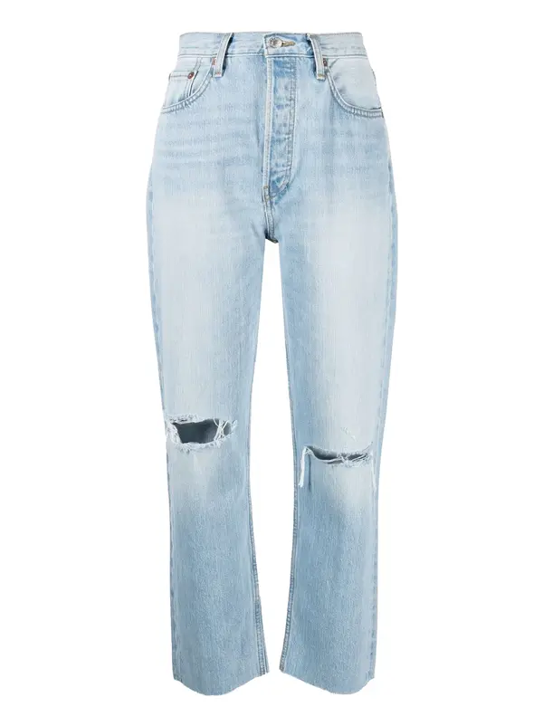 RE/DONE 70s Cropped Jeans - Blue