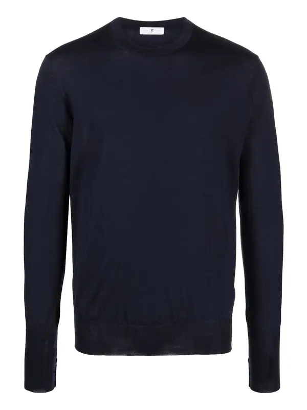 PT TORINO Fine-knit Wool Jumper - Blue