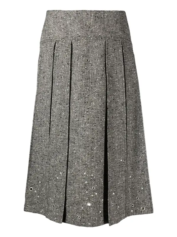 DURAZZI MILANO Pleated Mid-length Skirt - Grey