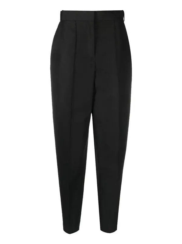 Tory Burch High-waisted Tapered Trousers - Black