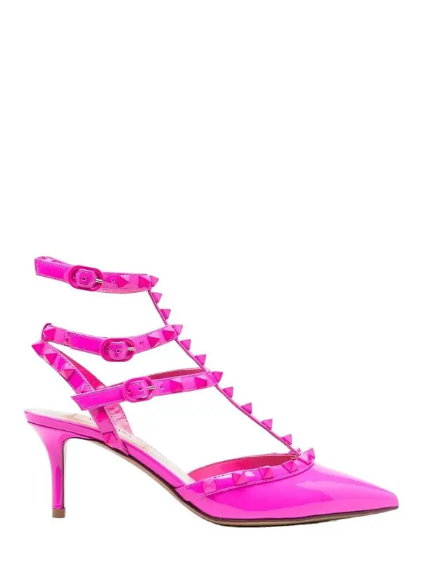 Valentino Garavani Rockstud Patent-leather Pumps - Pink