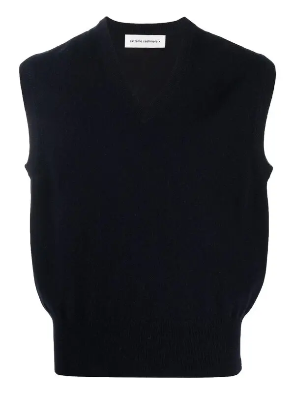 EXTREME CASHMERE X Sleeveless Knit Vest Top - Blue