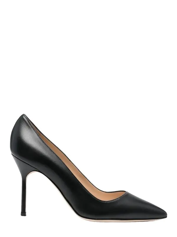 Manolo Blahnik Bb 90mm Leather Pumps - Black