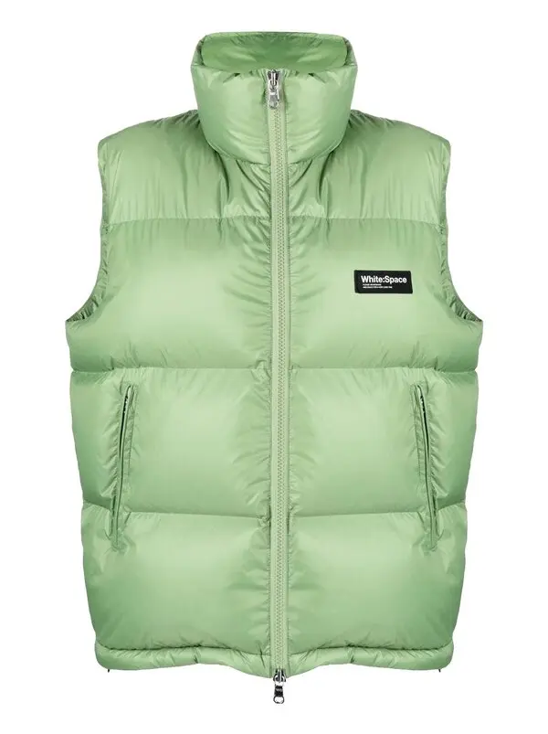 WHITESPACE Padded Zip-up Gilet - Green
