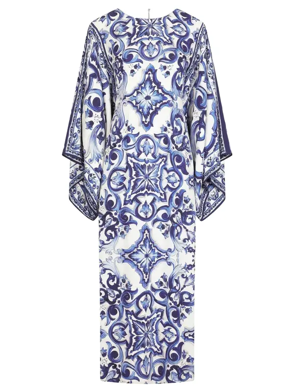 Dolce & Gabbana Majolica-print Maxi Dress - Blue