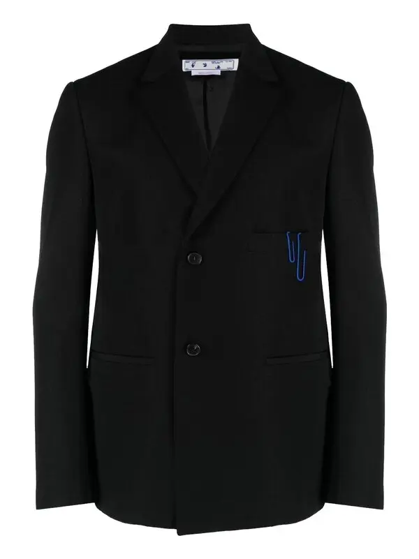 Off-White Single-breasted Tailored Blazer - Black