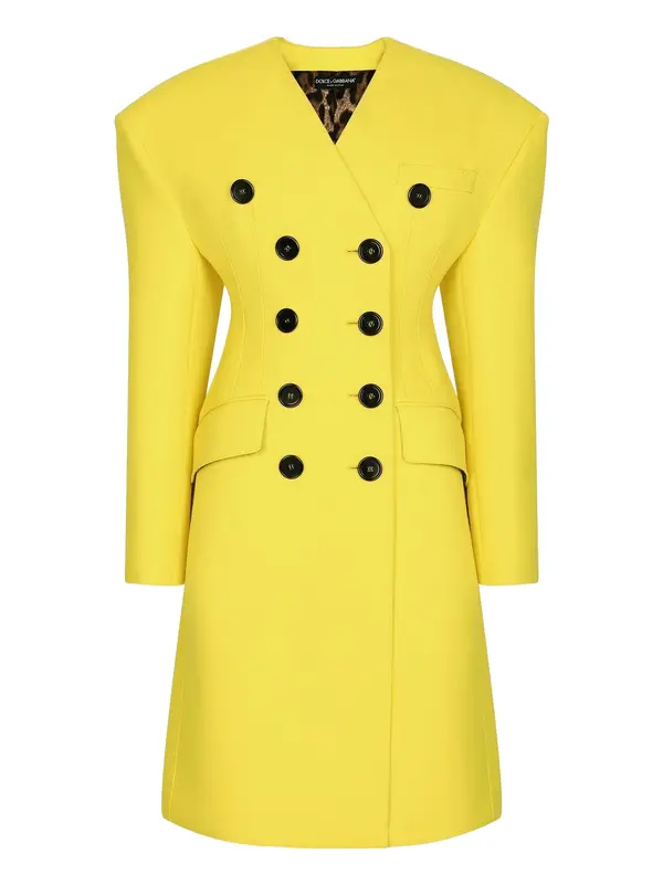 Dolce & Gabbana Double-breasted Coat - Yellow