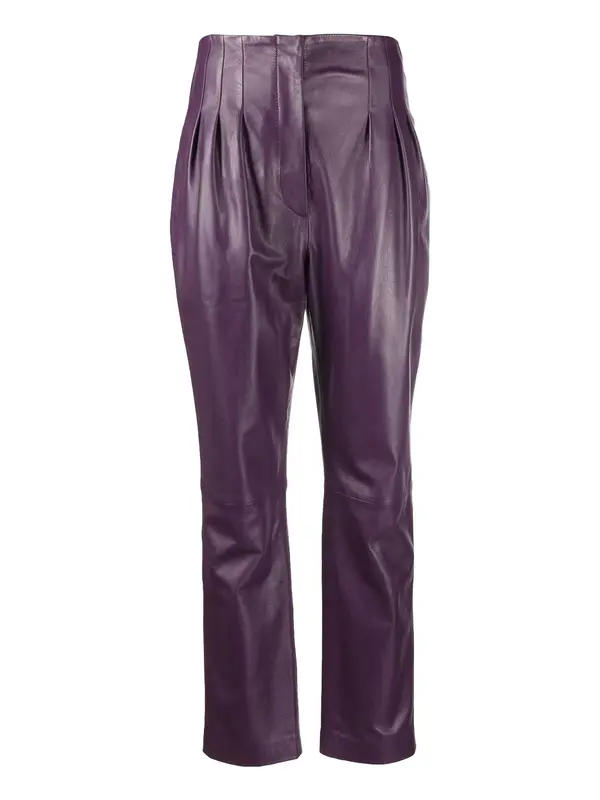Alberta Ferretti Tapered-leg Trousers - Purple