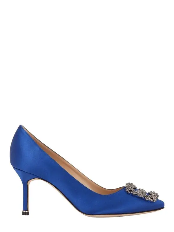 Manolo Blahnik Hangisi Pointed Pumps - Blue