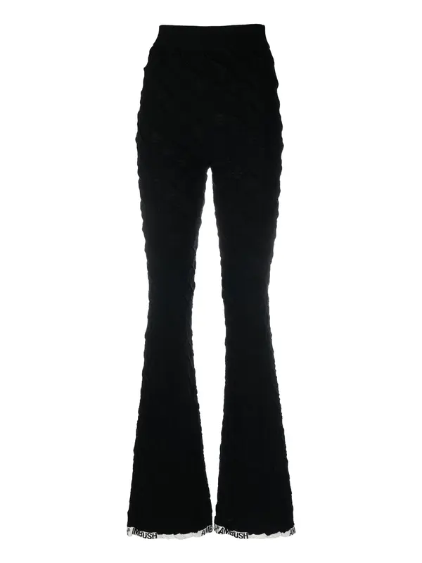 AMBUSH Monogram Flared Trousers - Black