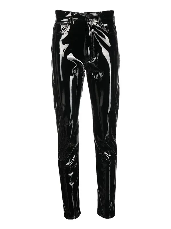 Philipp Plein Super-high Waisted Biker Trousers - Black
