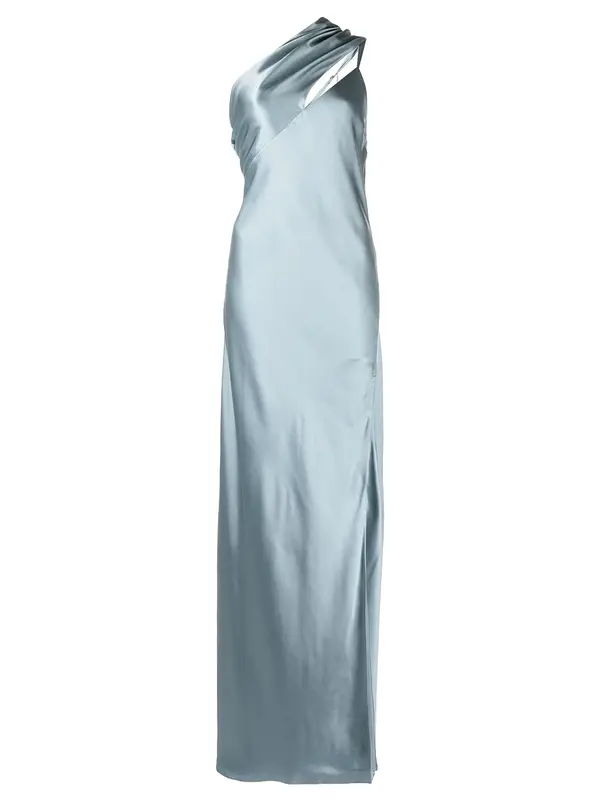 Michelle Mason Side-slit Gown - Blue