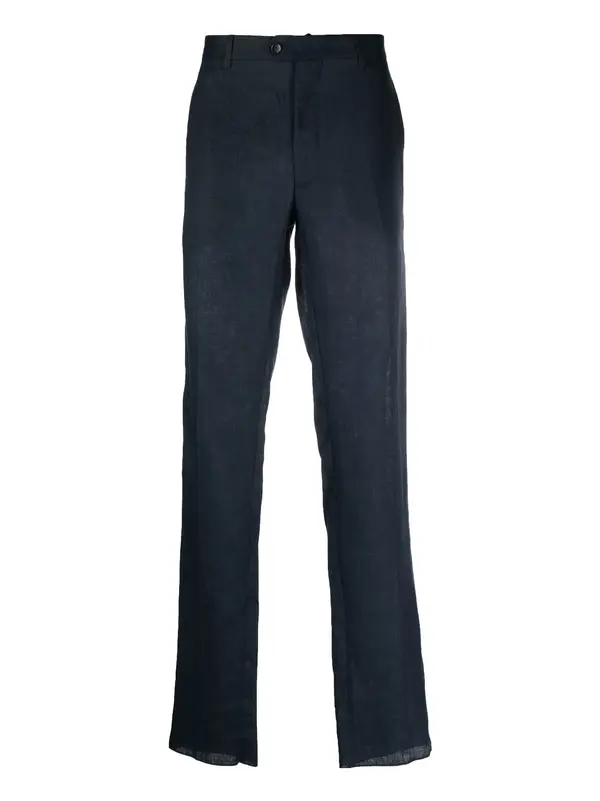 BILLIONAIRE Linen Tailored Trousers - Blue
