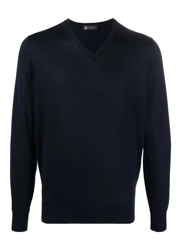 Colombo Slim-cut Cashmere Jumper - Blue