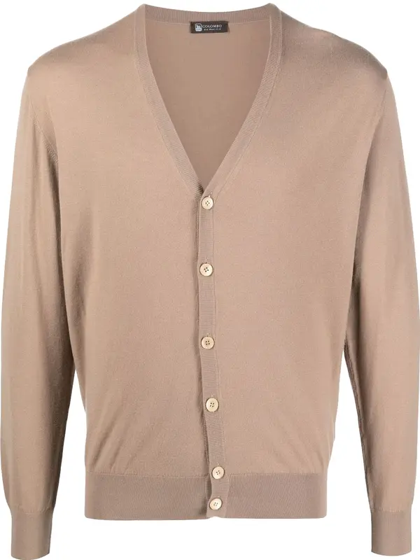 Colombo Button-down Knit Cardigan - Neutrals