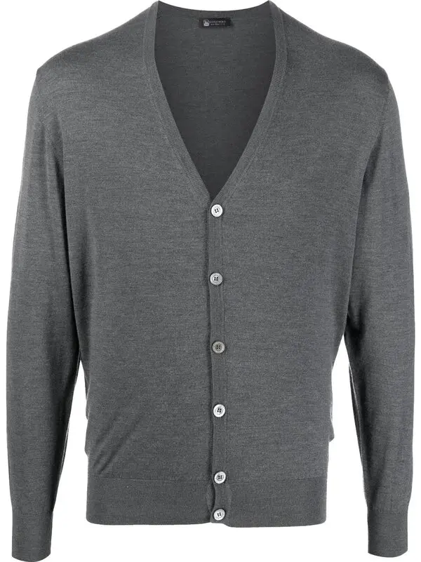Colombo Button-down Knit Cardigan - Grey