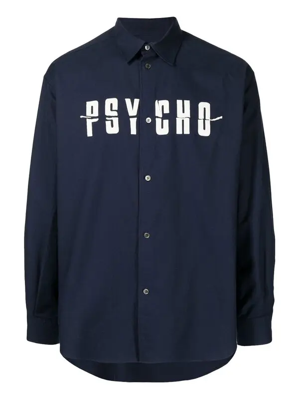 UNDERCOVERISM Psycho-print Long-sleeved Shirt - Blue