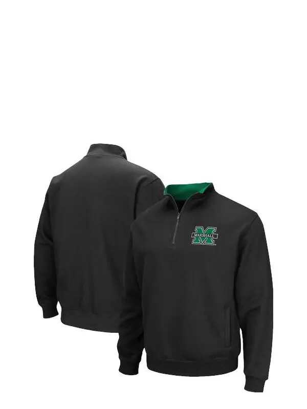 COLOSSEUM Marshall Thundering Herd Tortugas Logo Quarter-zip Jacket - Black