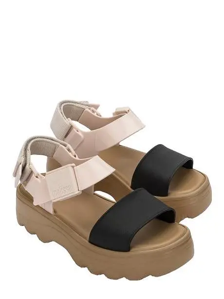 Melissa Kick Off Platform Sandals - Beige/ Black