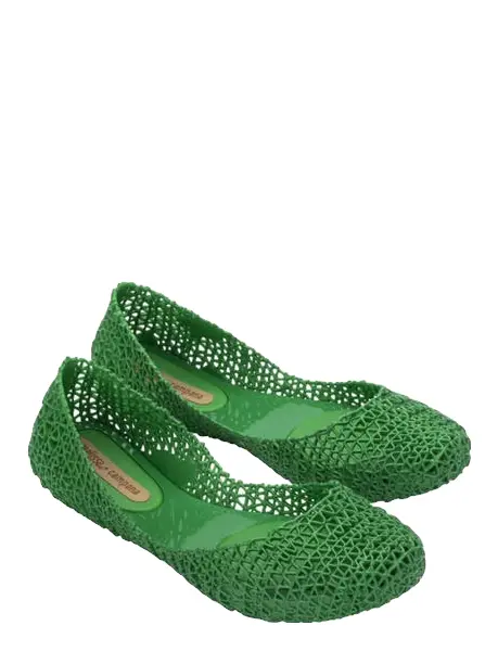 Melissa Campana Papel Flat - Metallic Green