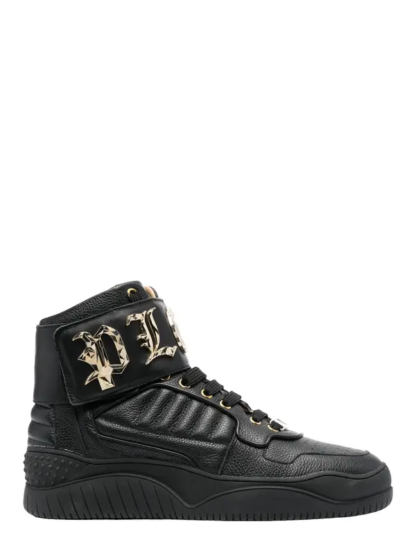 Philipp Plein Logo High-top Sneakers - Black