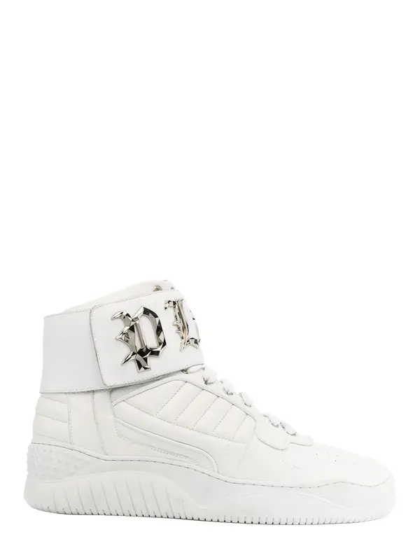 Philipp Plein Logo High-top Sneakers - White
