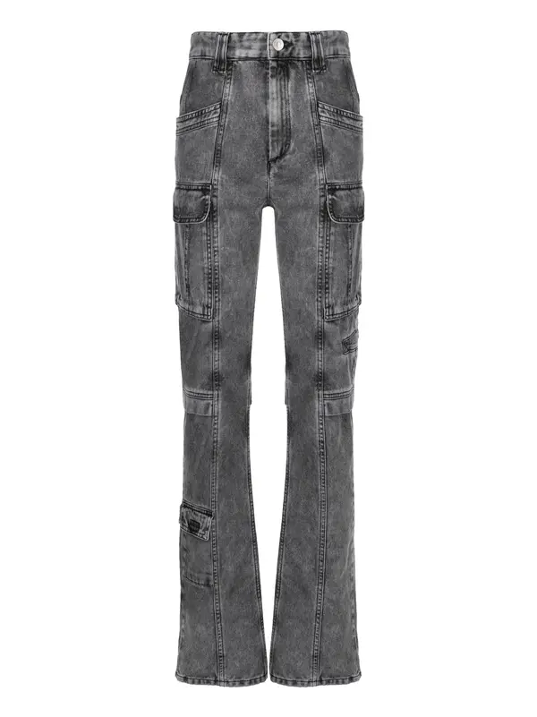 Isabel Marant Vokayo Straight-leg Cargo Jeans - Grey