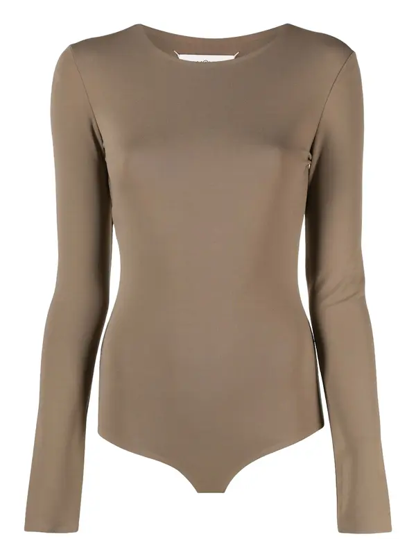 MAISON MARGIELA Four-stitch Jersey Bodysuit - Neutrals