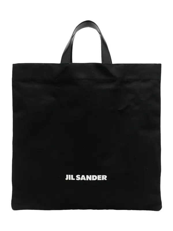 JIL SANDER Logo-print Tote Bag - Black