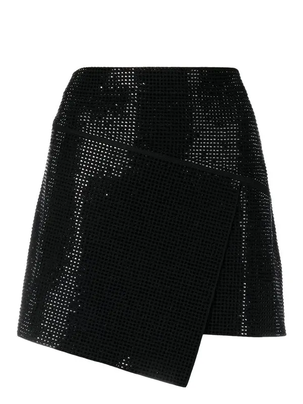 ANDREĀDAMO Crystal-embellished Mini Skirt - Black