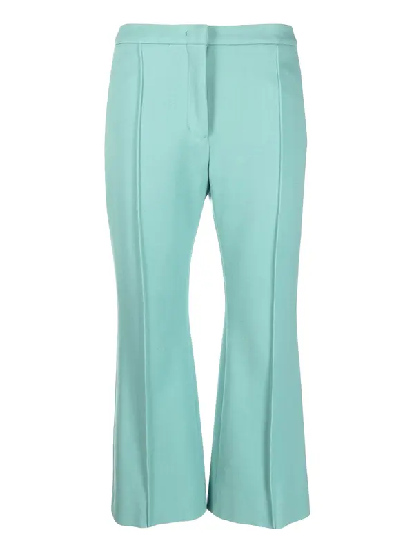 JIL SANDER Mid-rise Cropped Trousers - Green