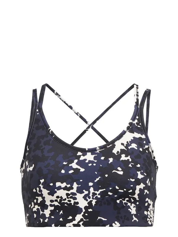 Tory Burch Printed Crossover Sports Bra - Multicoloured