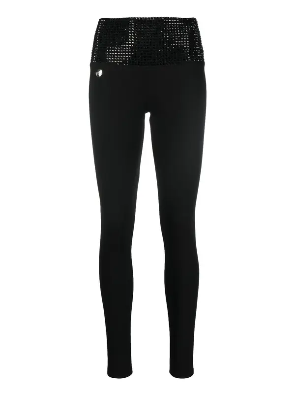 Philipp Plein Crystal-embellished Leggings - Black