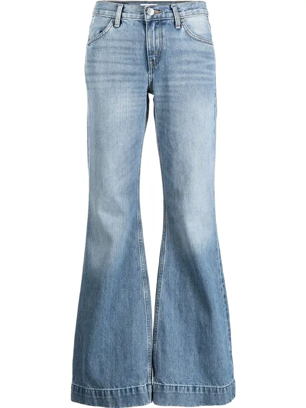 RE/DONE 70s Low-rise Flared Jeans - Blue
