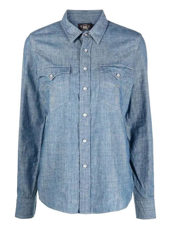 Ralph Lauren Buffalo Western Denim Shirt - Blue