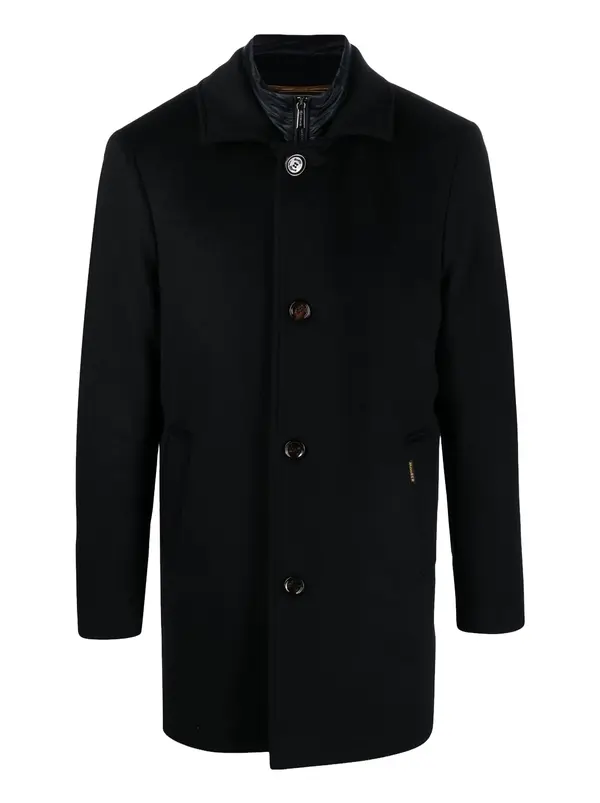 MOORER Single-breasted Coat - Blue